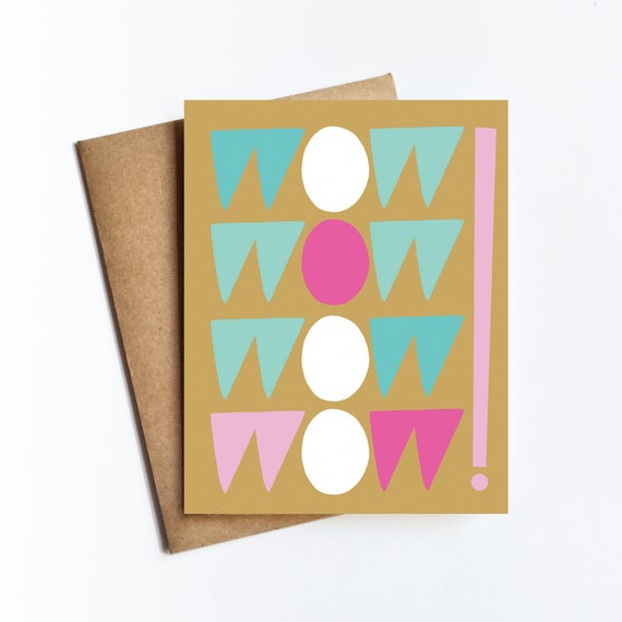 Wow NOTECARD FREE SHIPPING | Etsy