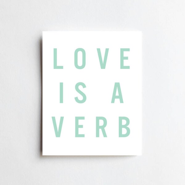 Love is a Verb - Etsy