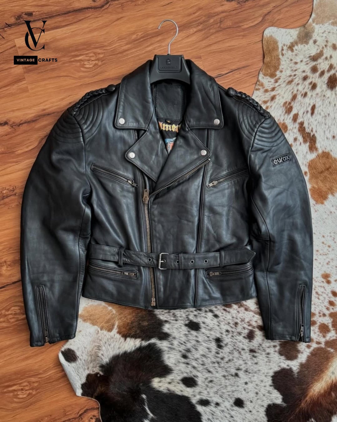Men's Handmade Vintage Leather Jacket, Black Distressed Leather Jacket ...