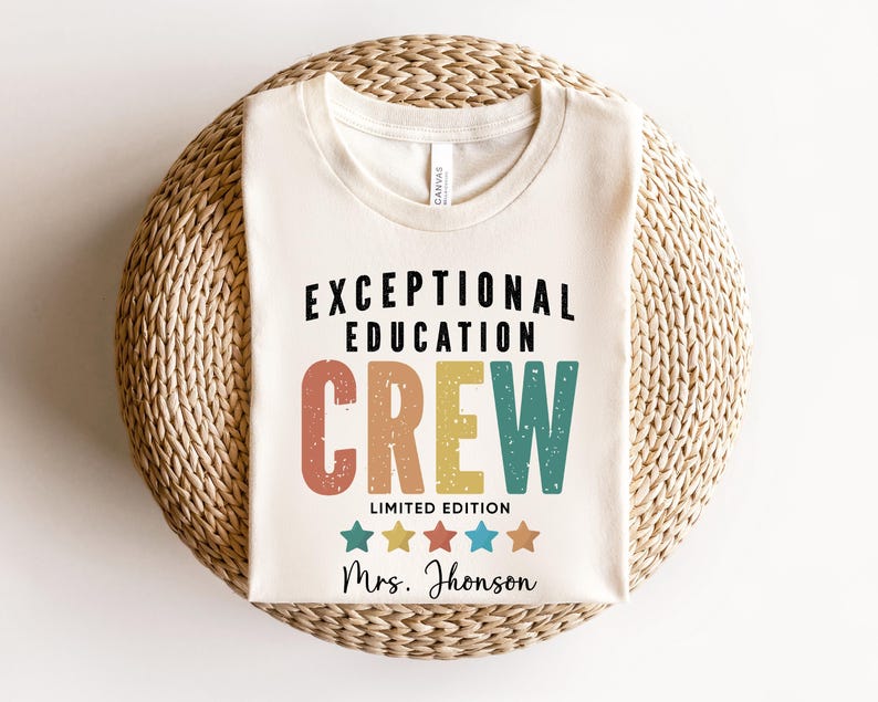 Special Education Teacher Crew Shirt, Custom Exceptional Education ...