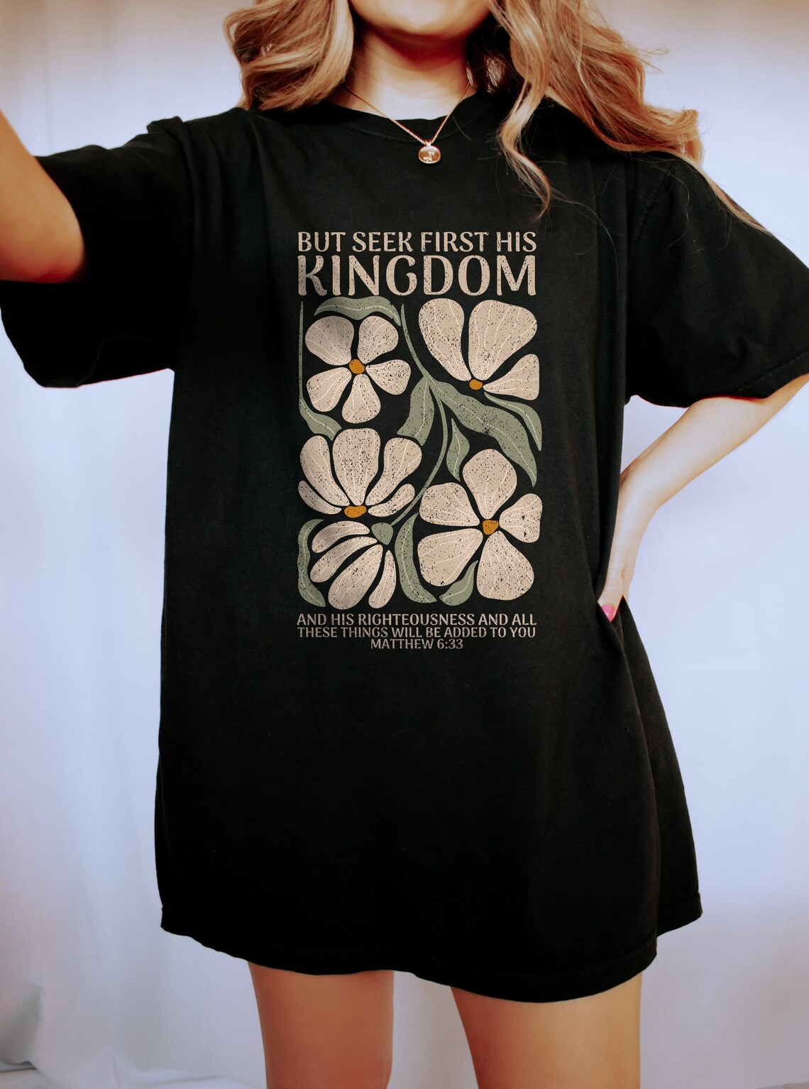 Comfort Colors Christian Shirt, Floral Bible Verse Tee - Etsy