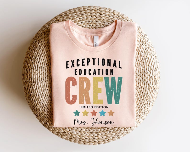 Special Education Teacher Crew Shirt, Custom Exceptional Education ...