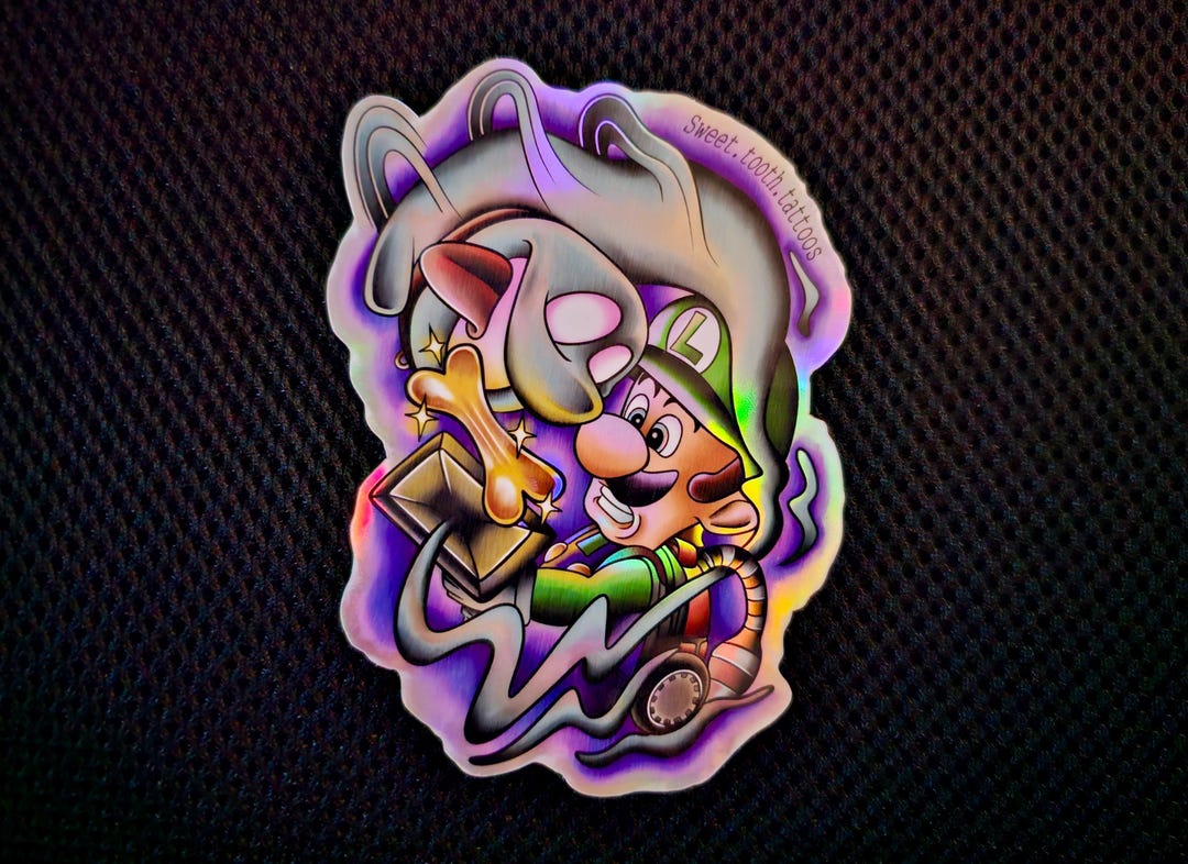 Luigis Mansion Holographic Sticker - Etsy