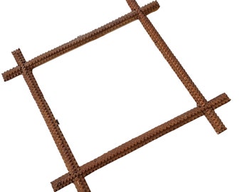 Vintage Tramp Art Frame With Ledge - Etsy