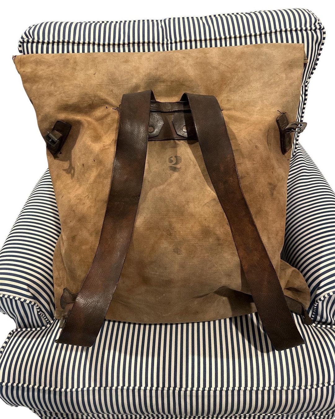 Backpack Vintage Huge MI Iron Miners Canvas Workwear Pack Leather ...