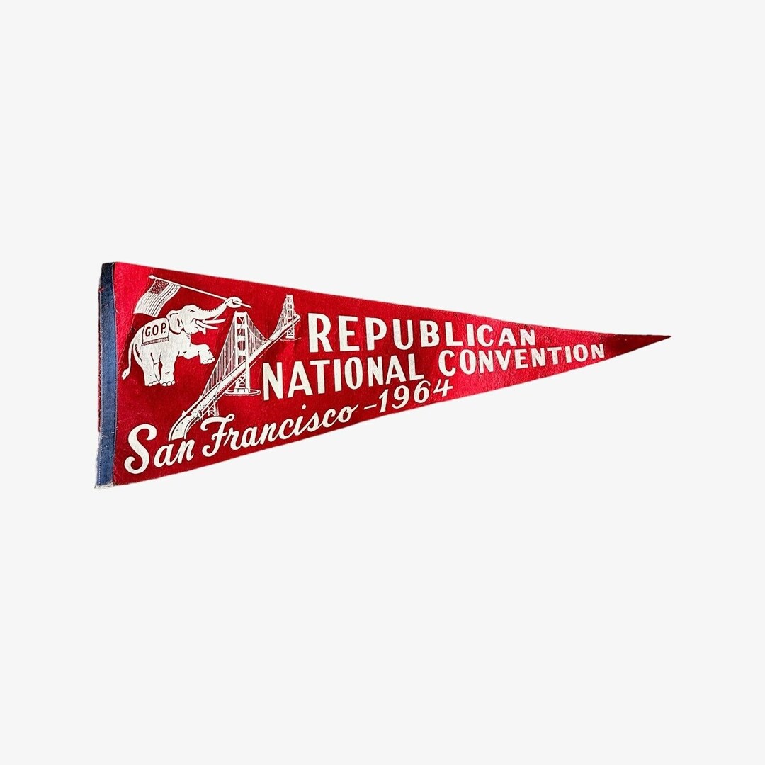 GOP Republican Pennant National Convention San Francisco CA 1964 Vtg ...