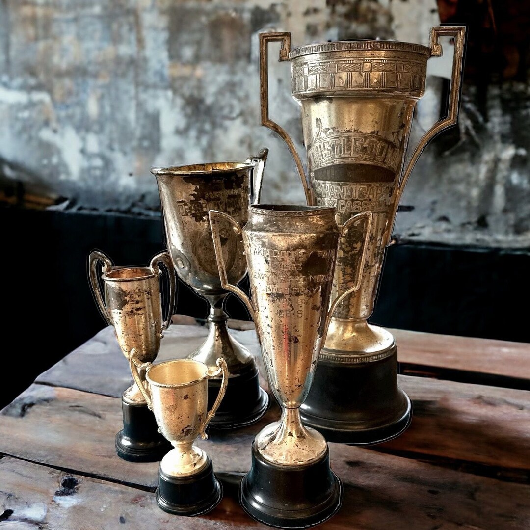 Vintage Trophies 5 Instant Collection 1930s Fox Hound Polo Pony Horse ...