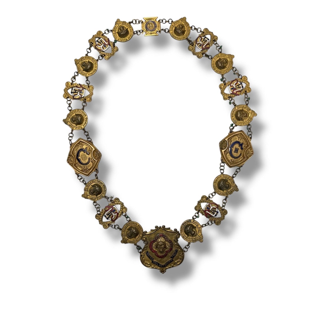 Vintage RAOB Fraternal Regalia Chain Collar With Medallions & Emblems ...