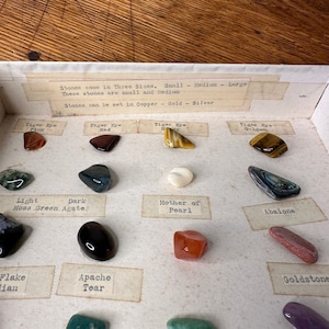 Semi-precious Stones Salesmans Sample Tiger Eye Quartz Amethyst - Etsy