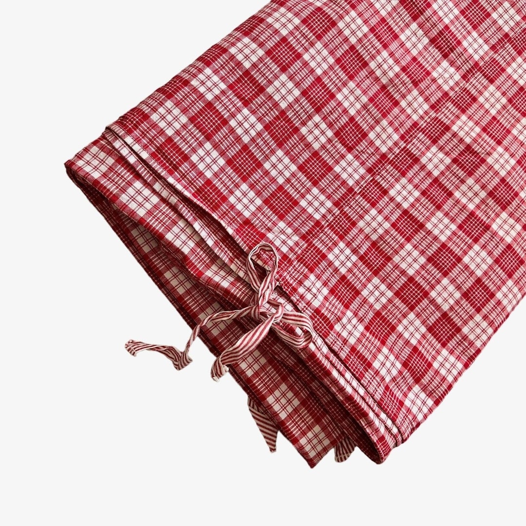 Antique Duvet Cover Homespun Red Plaid 45 X 69 AAFA Bedding Americana ...