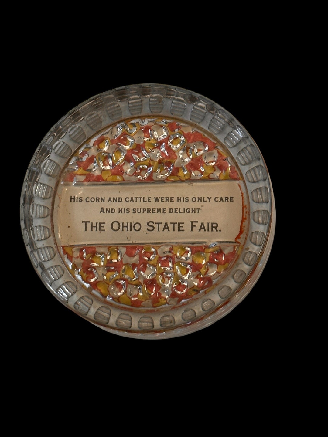 Ohio State Fair Antique Paperweight Souvenir Early 1900s Farmer Corn ...