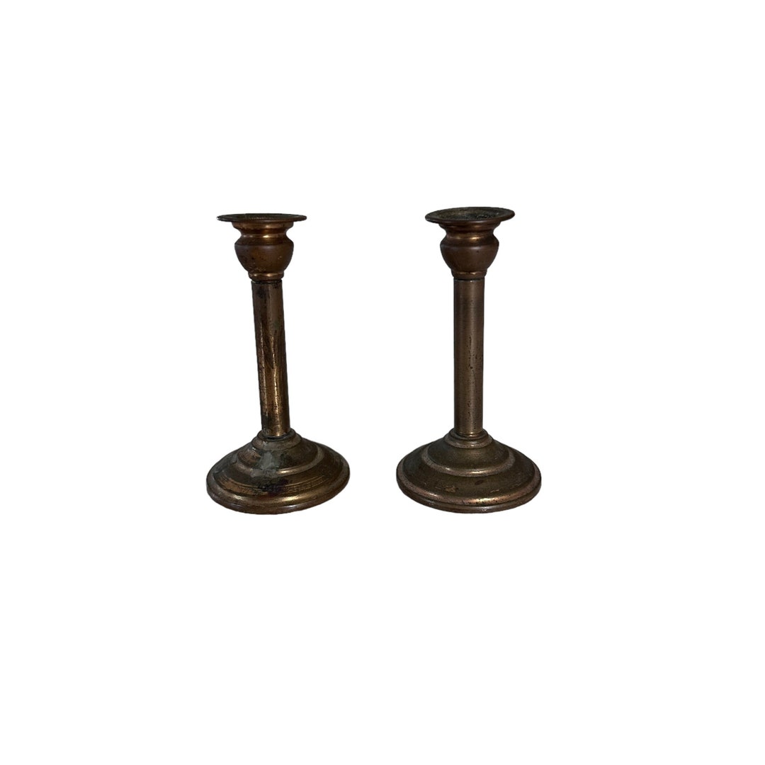 Miniature Candlesticks French Brass Pair Dollhouse One as Is - Etsy