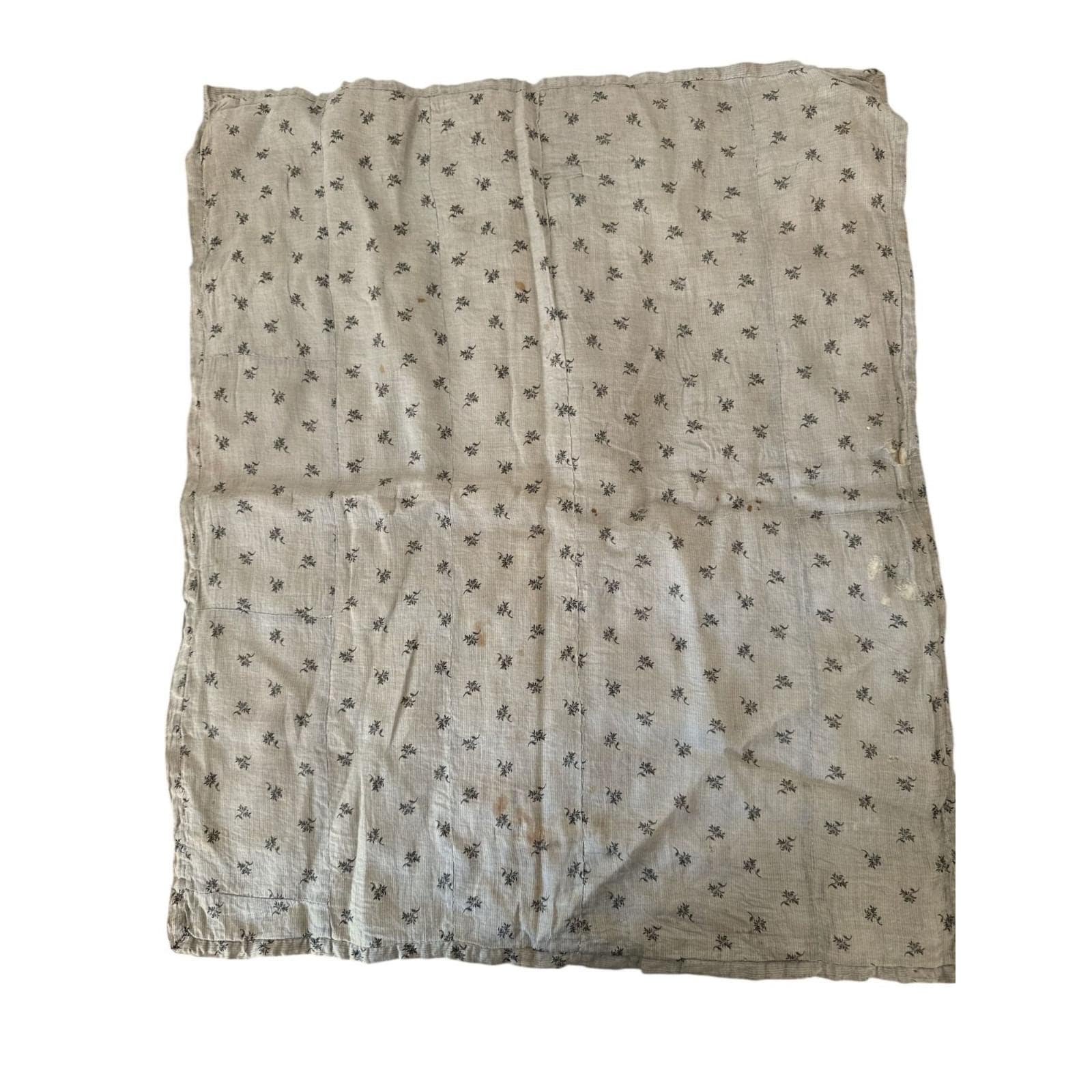 Antique Patchwork Doll Quilt Calico Hand-pieced Tied Cotton Batting 20 ...