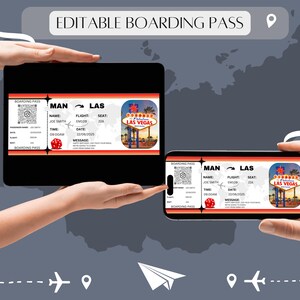 Vibrant Digital Boarding Pass Gift FULLY EDITABLE - Etsy