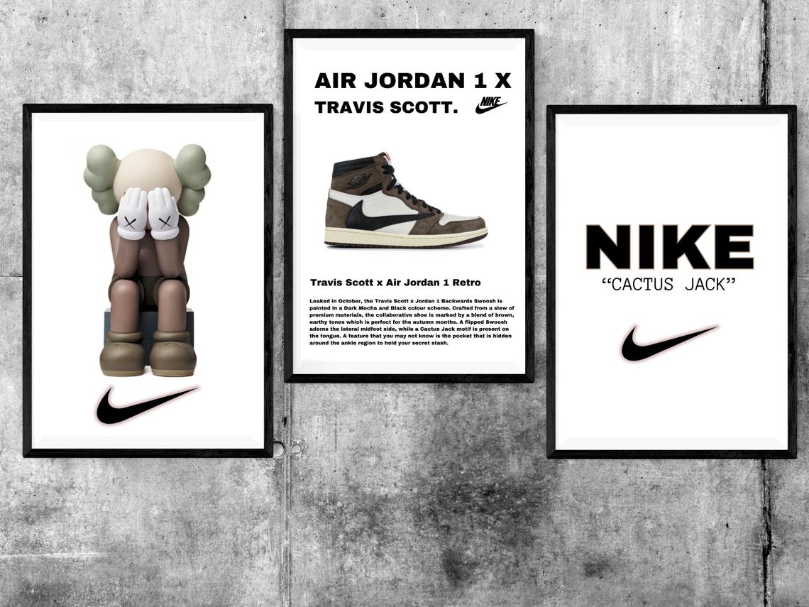 TRAVIS SCOTT 1 X Air Jordan - Bundle of 3 | A3 Posters - Instant ...
