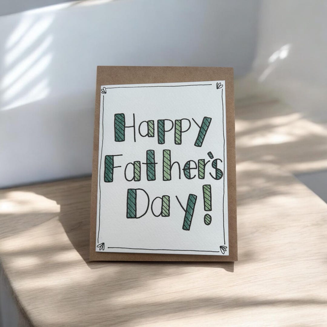 Handmade Father's Day Greeting Cards With Envelopes + Plastic Seal ...