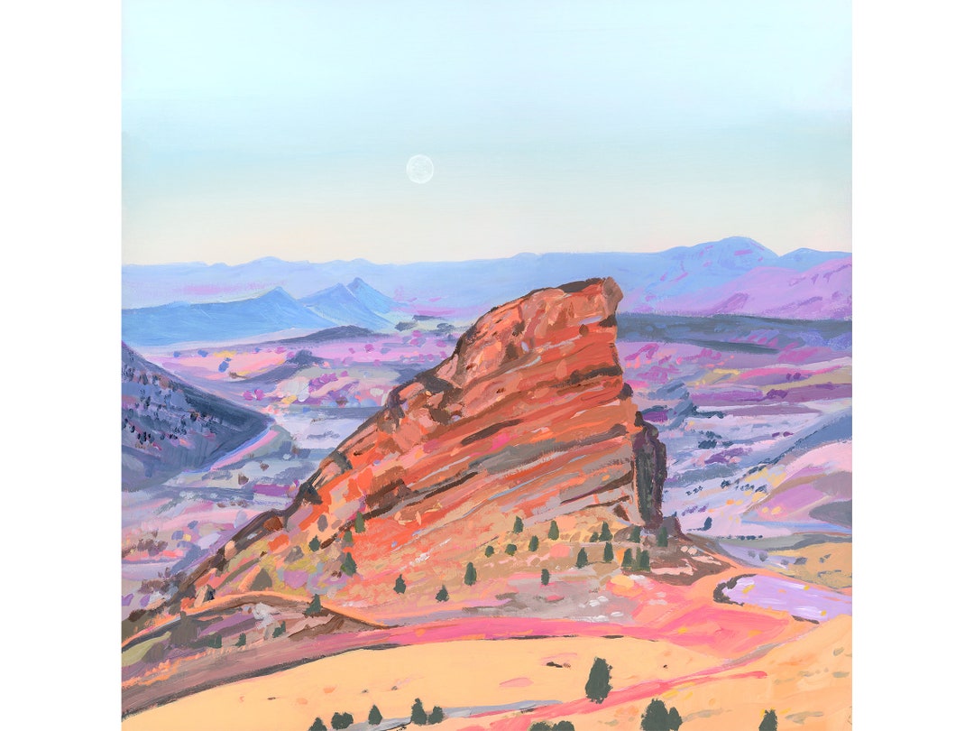 Red Rocks Amphitheatre Archival Print - Colorado Red Rocks Painting ...