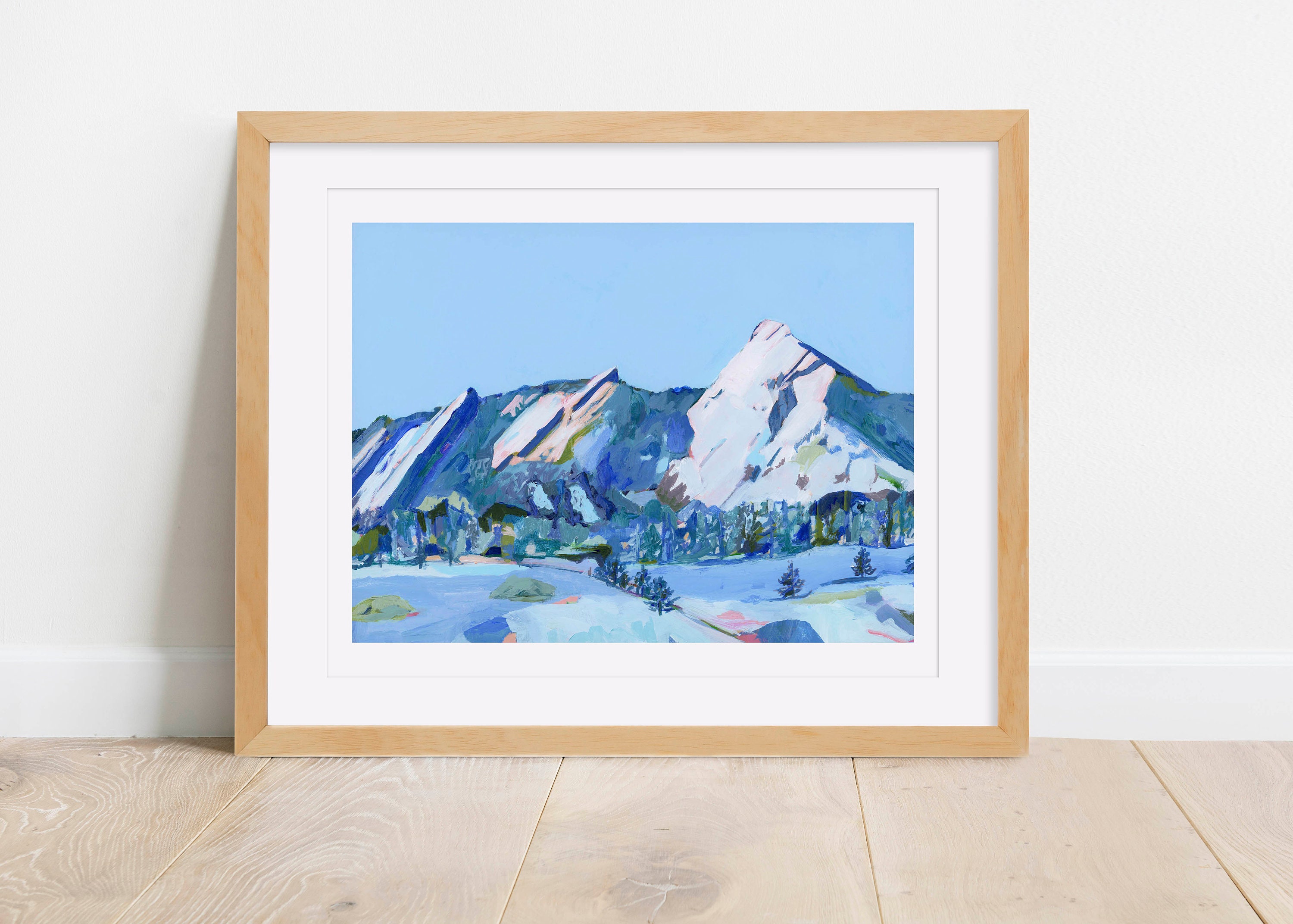 Boulder Flatirons Painting, Colorado Mountain Art Print - Etsy