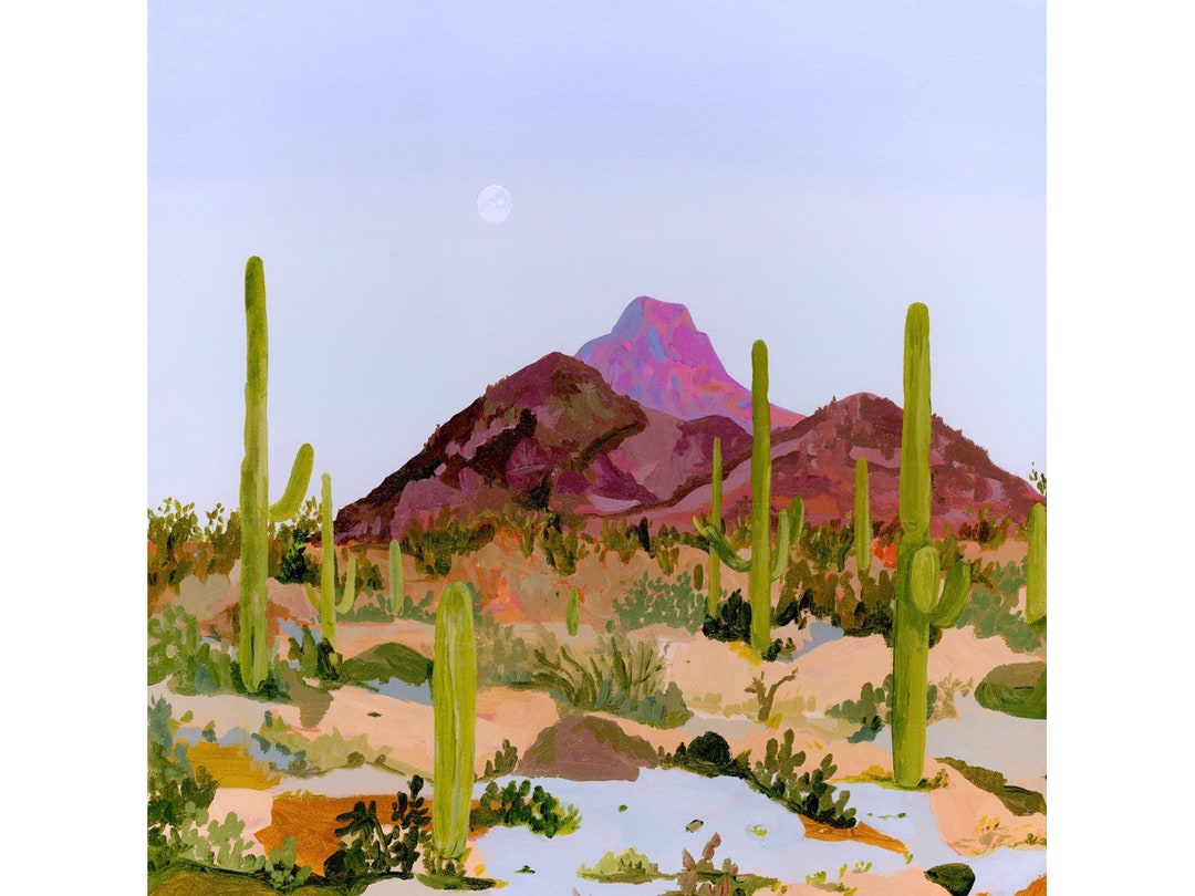 Saguaro National Park Archival Print - Arizona Desert Landscape Art ...