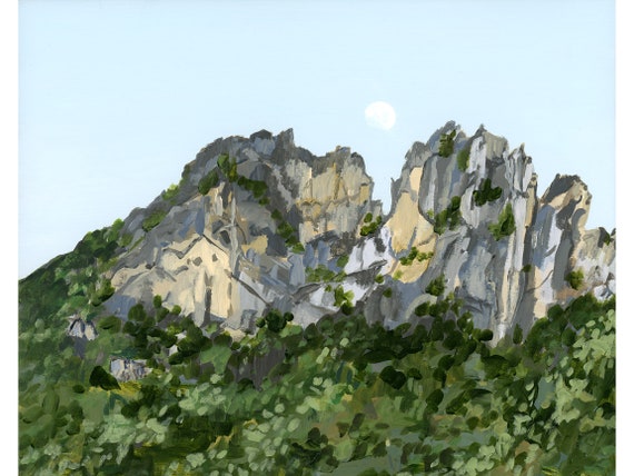 Seneca Rocks Archival Print West Virginia Landscape - Etsy