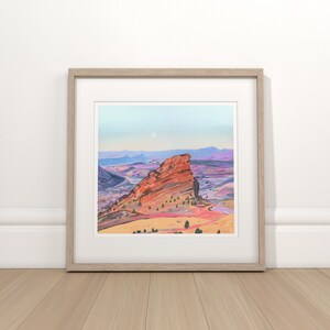 Red Rocks Amphitheatre Archival Print - Colorado Red Rocks Painting ...