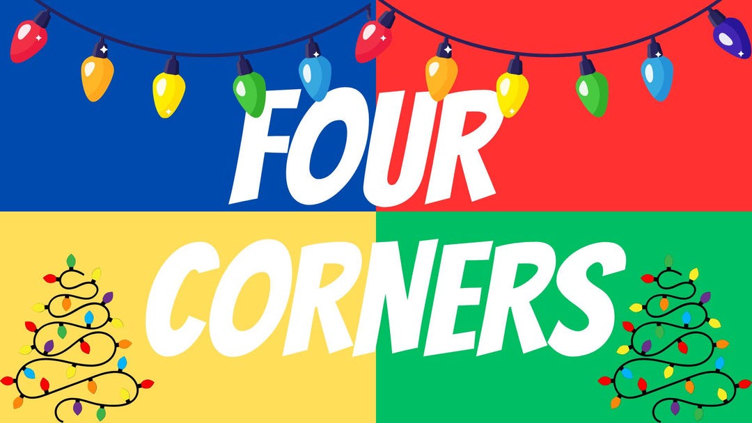 On Screen Christmas Game Four Corners - Etsy
