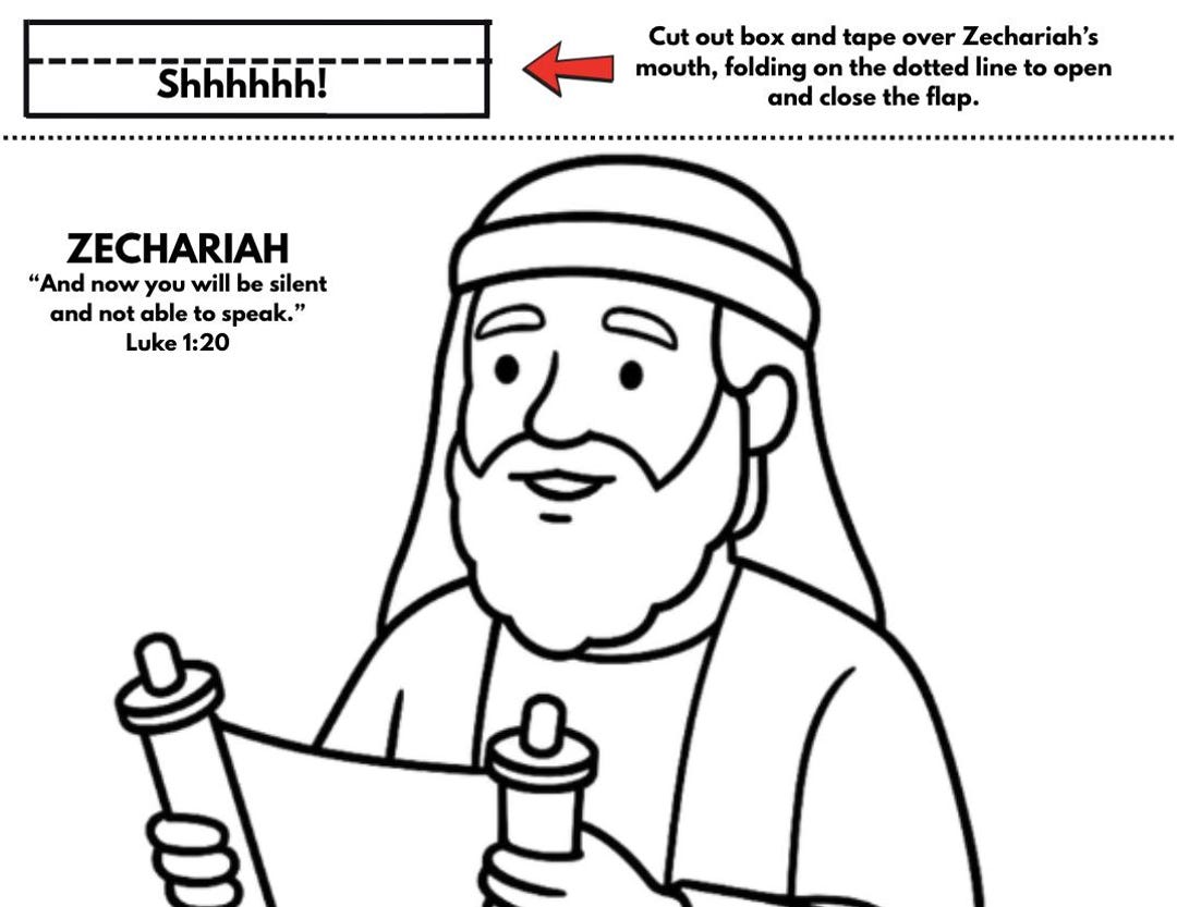 Zechariah is Silenced Craft Page - Etsy