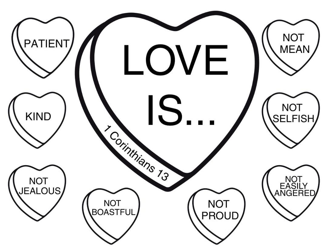 Valentine Love Coloring Page - Etsy