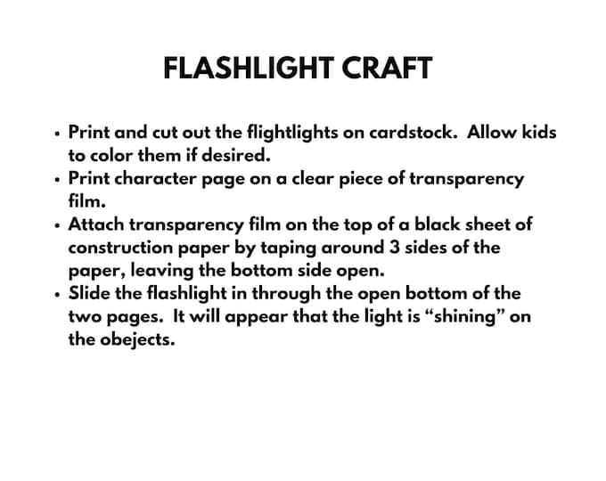 Camping Craft for Kids Flashlight Craft Template Pattern Camping Craft ...