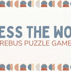 Easy Rebus Puzzle Game - Etsy