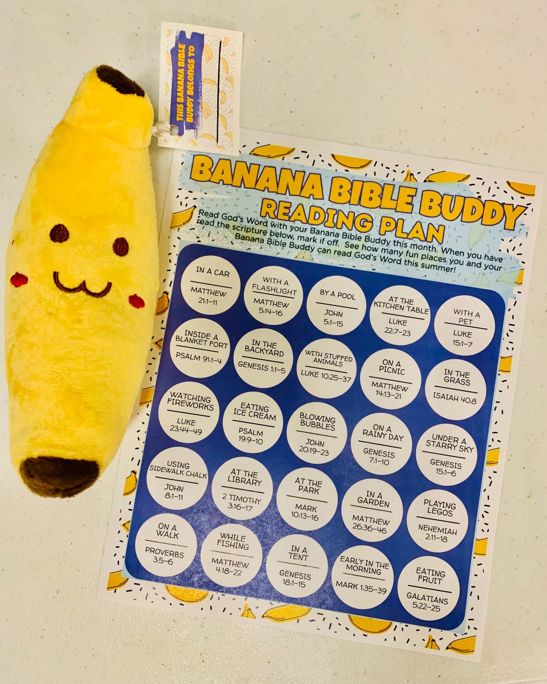 Banana Bible Buddy Reading Challenge (banana Not Included!) - Etsy
