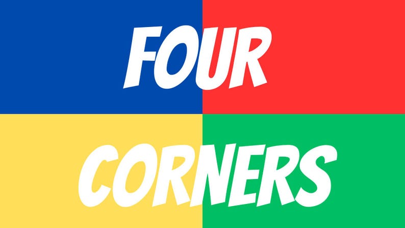 Four Corners on Screen Game - About Me - Etsy