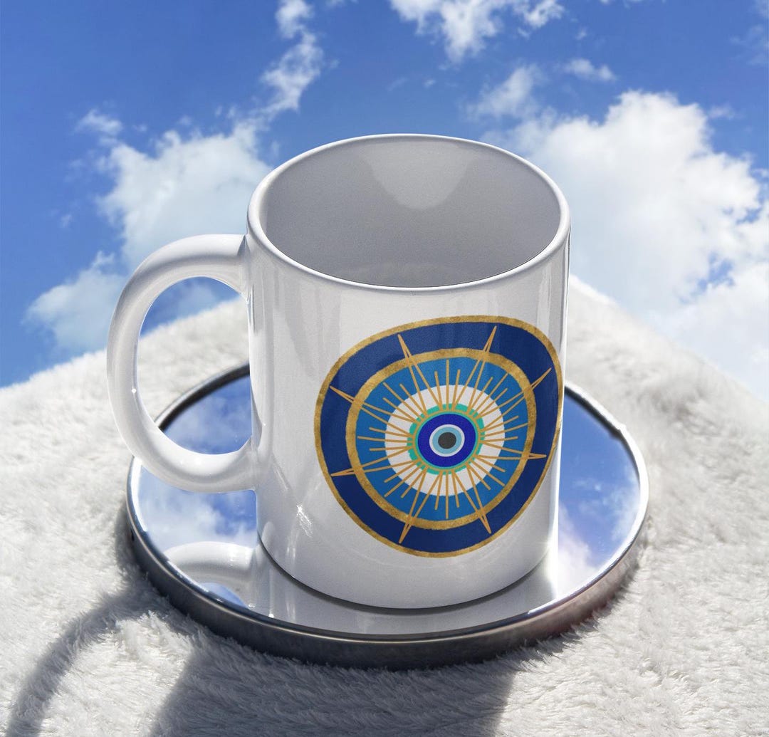 Evil Eye Gift, Coffee Lover Mug Evil Eye Gift, Evil Eye Coffee Cup ...