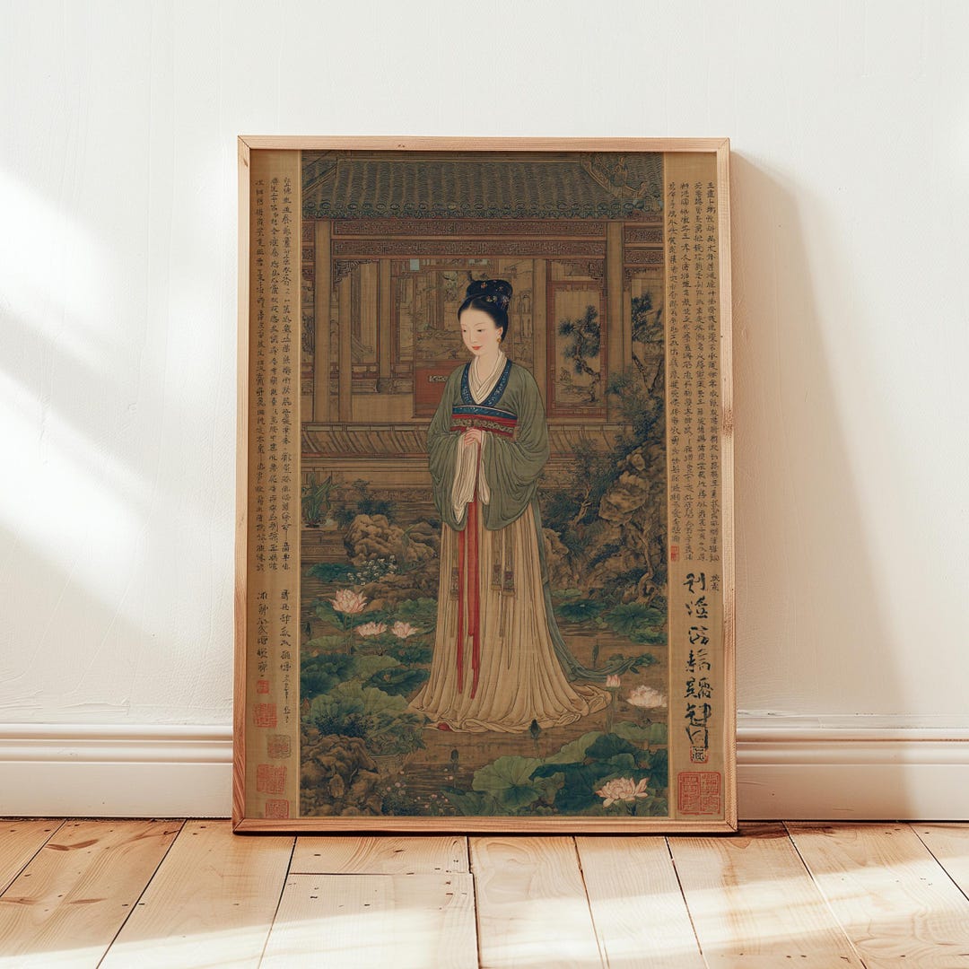 Ancient Chinese Court Lady Painting | Classical Asian Figure Art With ...