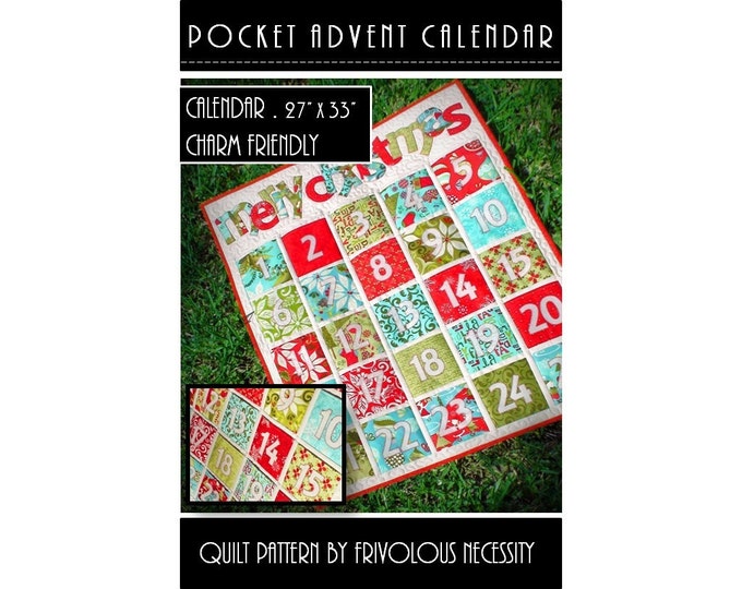 Quilt Pattern PDF Advent Calendar With Pockets Charm Friendly - Etsy