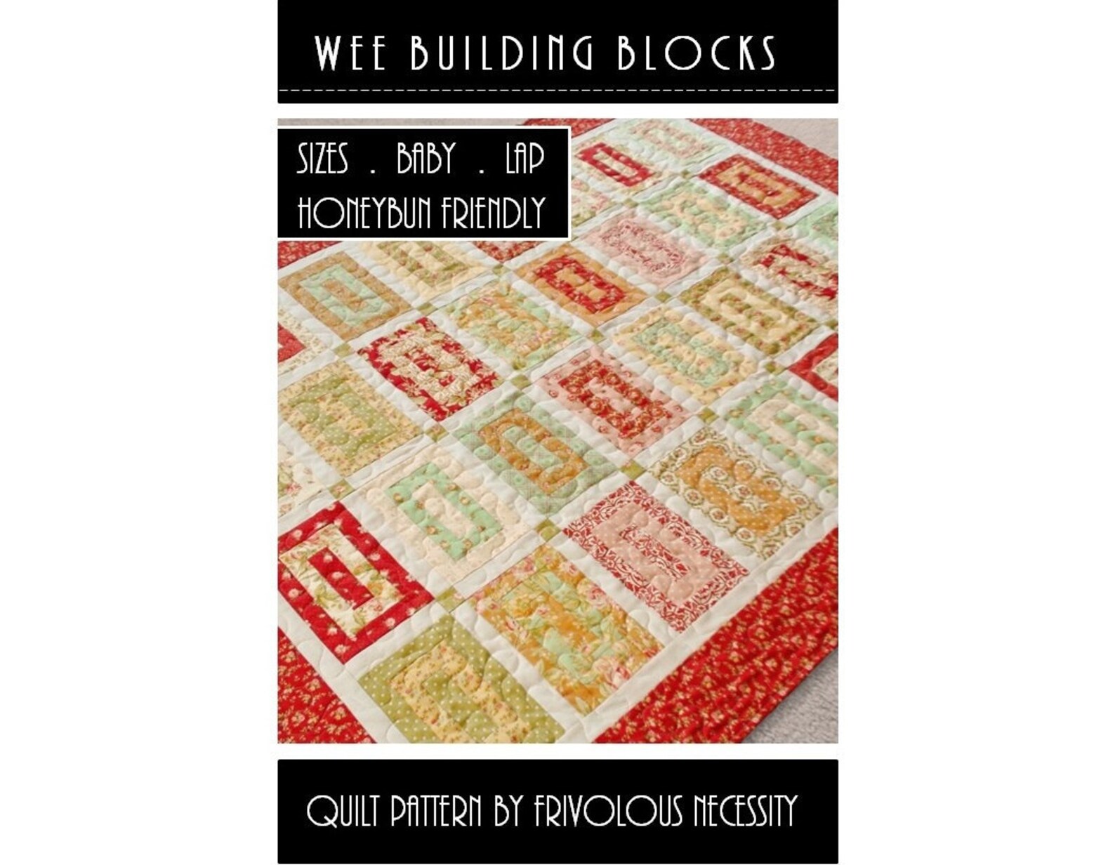 Quilt Pattern PDF Wee Building Blocks in Baby Toddler Lap Sizes ...