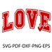Red Love Heart (svg, Png, Eps, Dxf, Pdf) - Etsy
