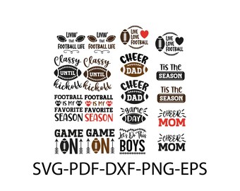 Football Svg Bundle, Football Game Day Svg, Funny Footbal Sayings ...