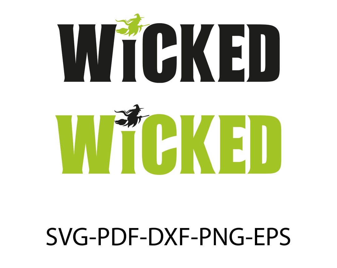 Wicked Movie Logo: Elphaba & Glinda, T-shirt Design (digital Download ...