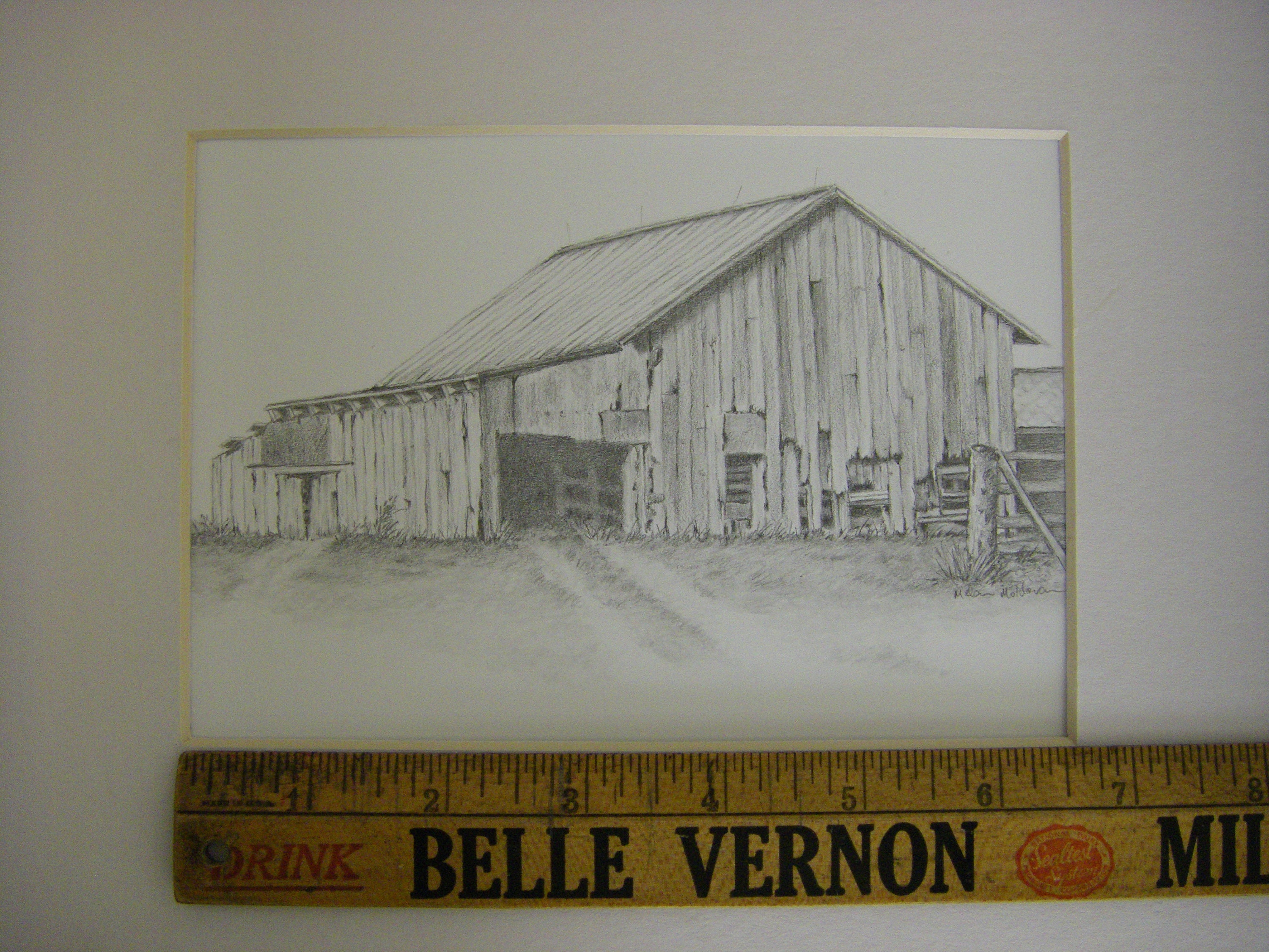 Old Barn Pencil Art Old Rustic Barn Drawing Original Artwork Graphite ...