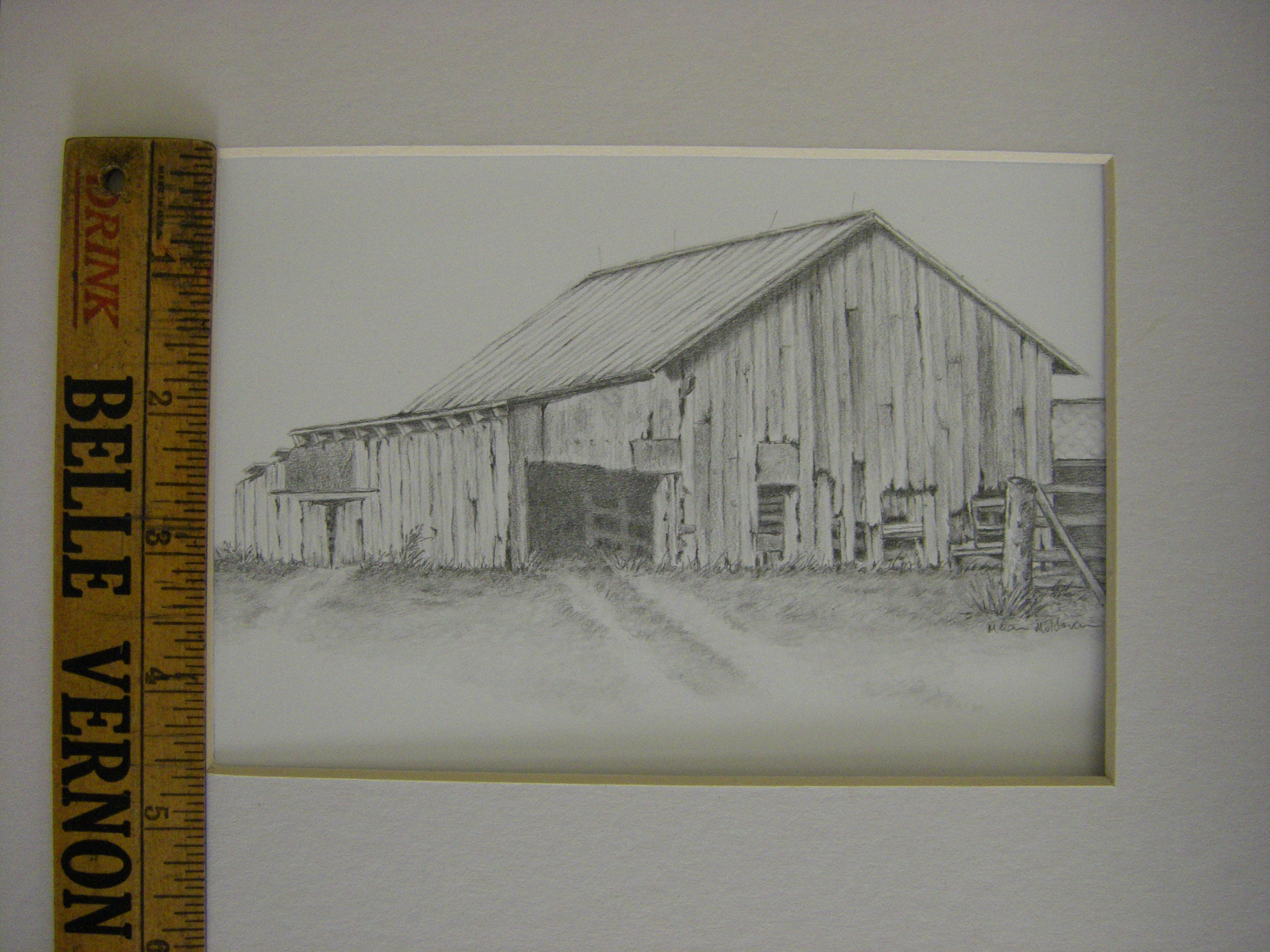 Old Barn Pencil Art Old Rustic Barn Drawing Original Artwork Graphite ...