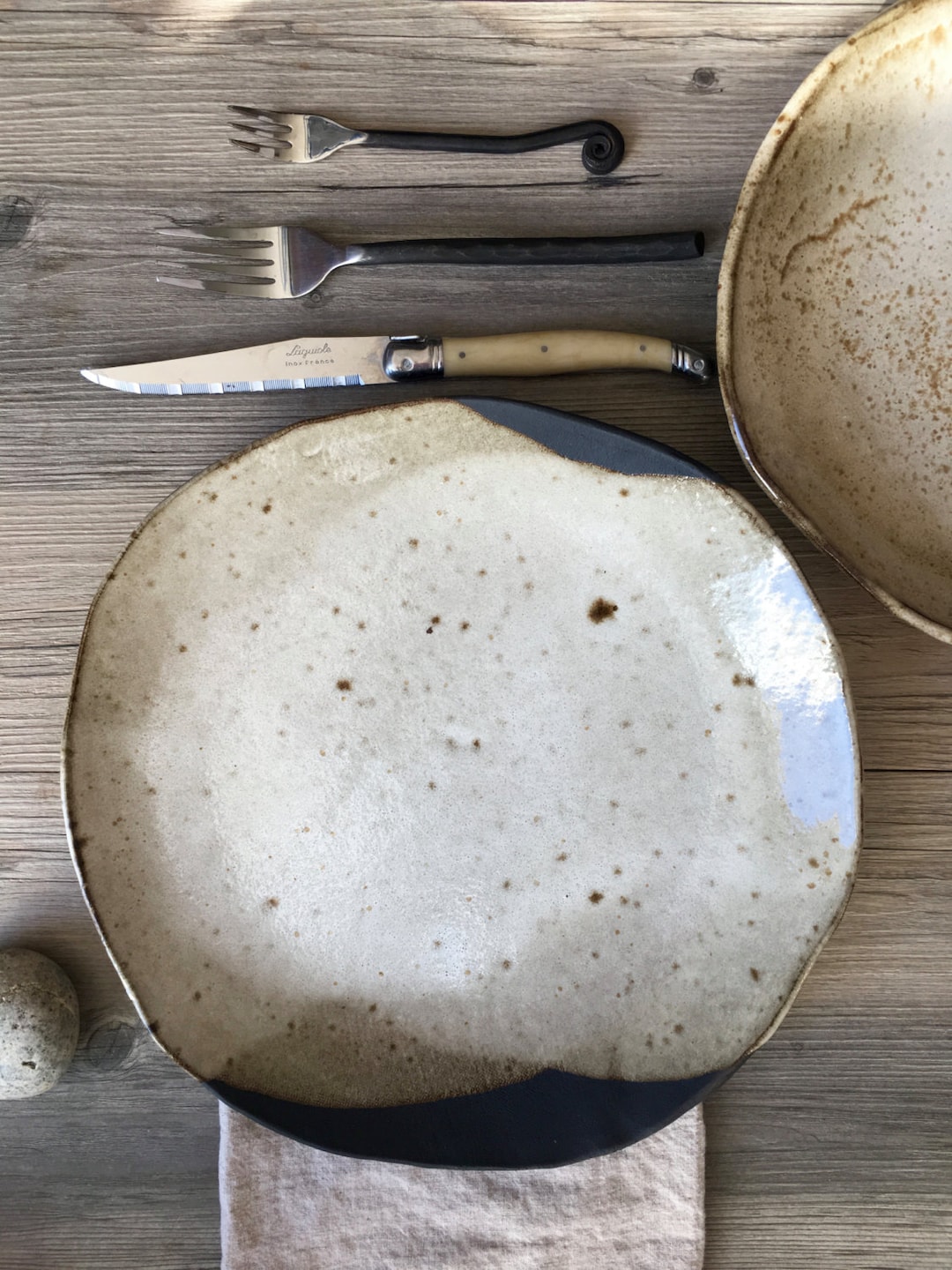 Ceramic Dinnerware Set, Handmade Ceramics, Modern Dinnerware Set, Black ...