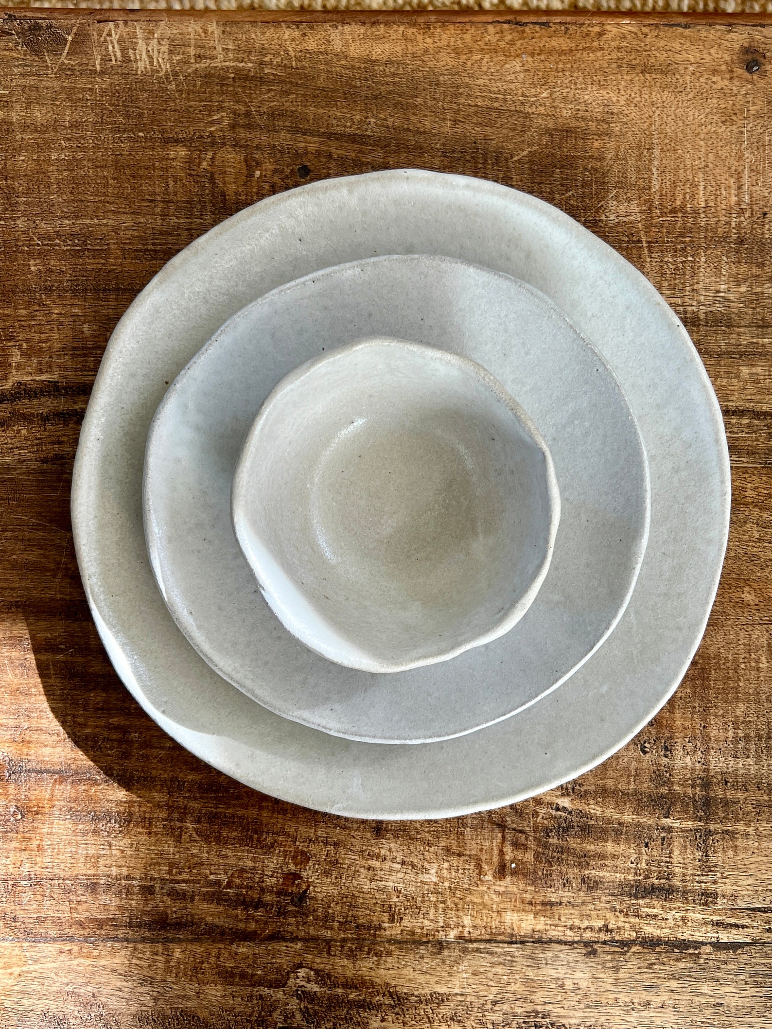 Santa Barbara Off-white Ceramic Plates White Dinnerware Silky Off-white ...
