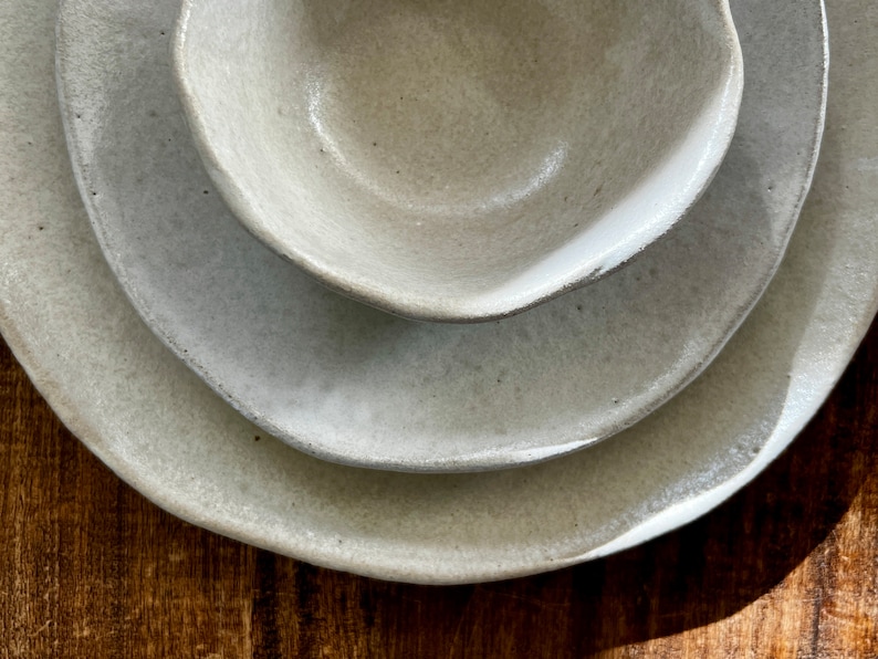 Santa Barbara Off-white Ceramic Plates White Dinnerware Silky Off-white ...