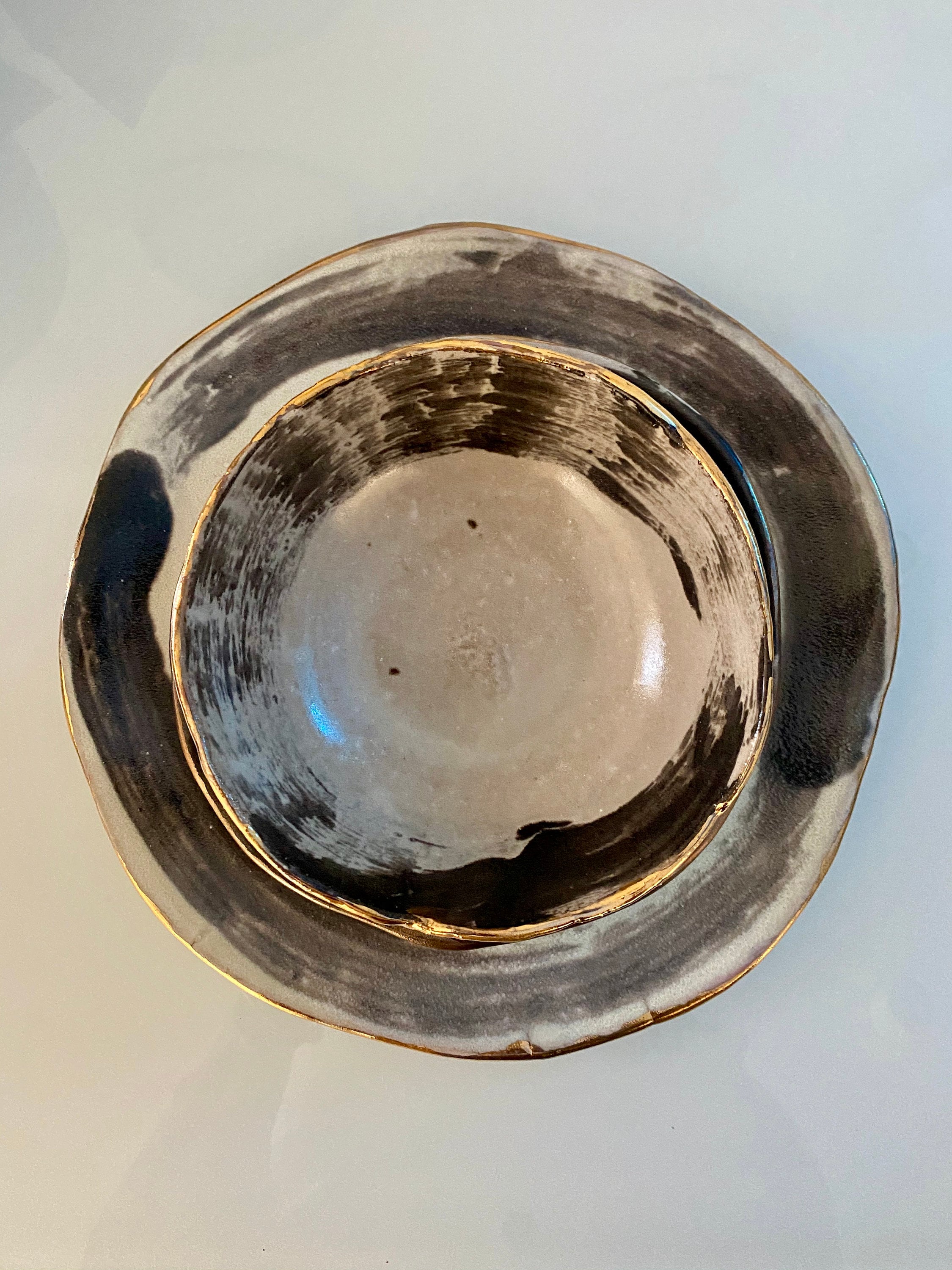 Black and White Ceramic Dinnerware Set, 22karat Zen, Handmade Ceramics ...