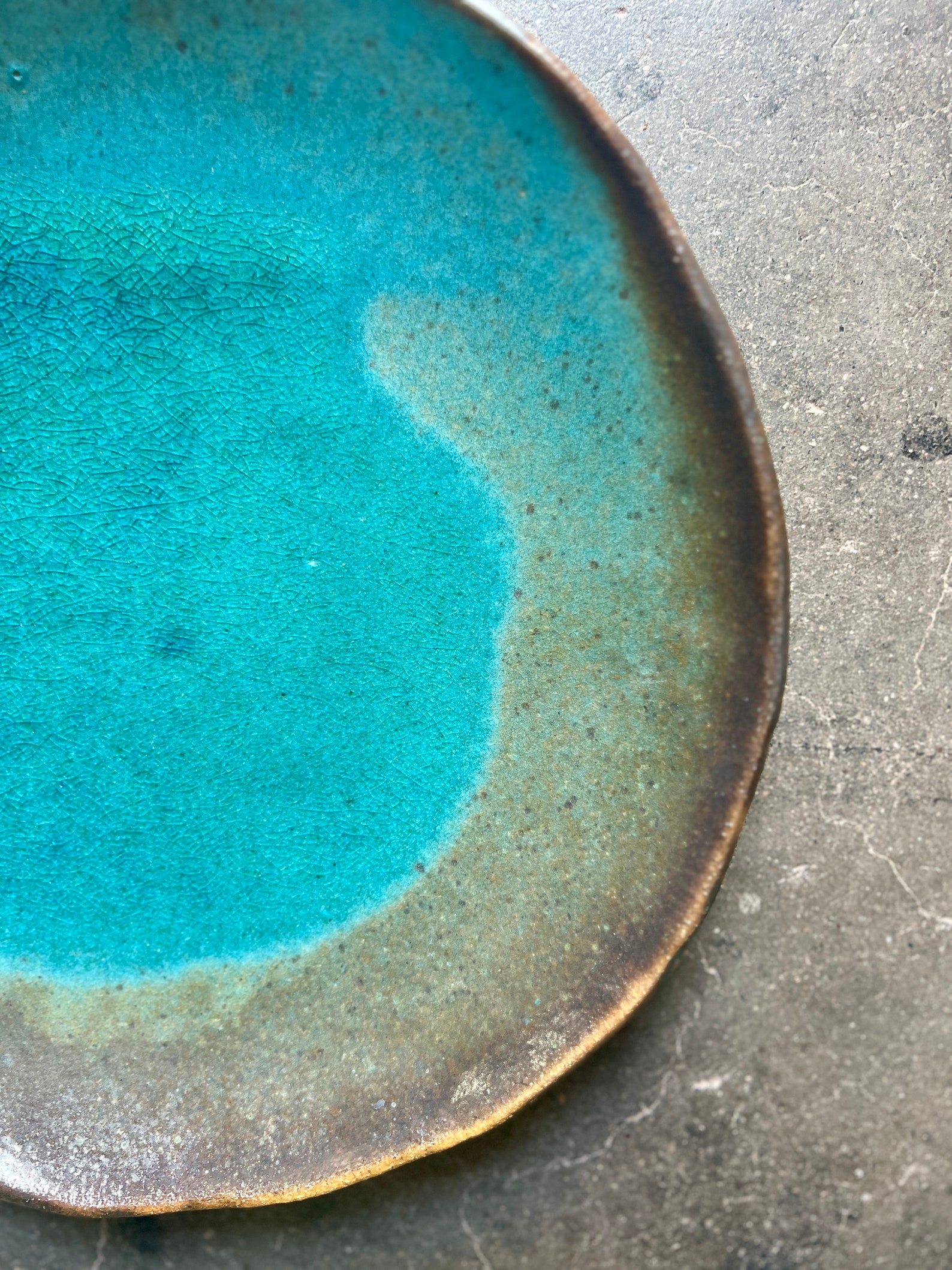 Handmade Turquoise Dinner Plate: Glazed Ceramic Tableware - Etsy