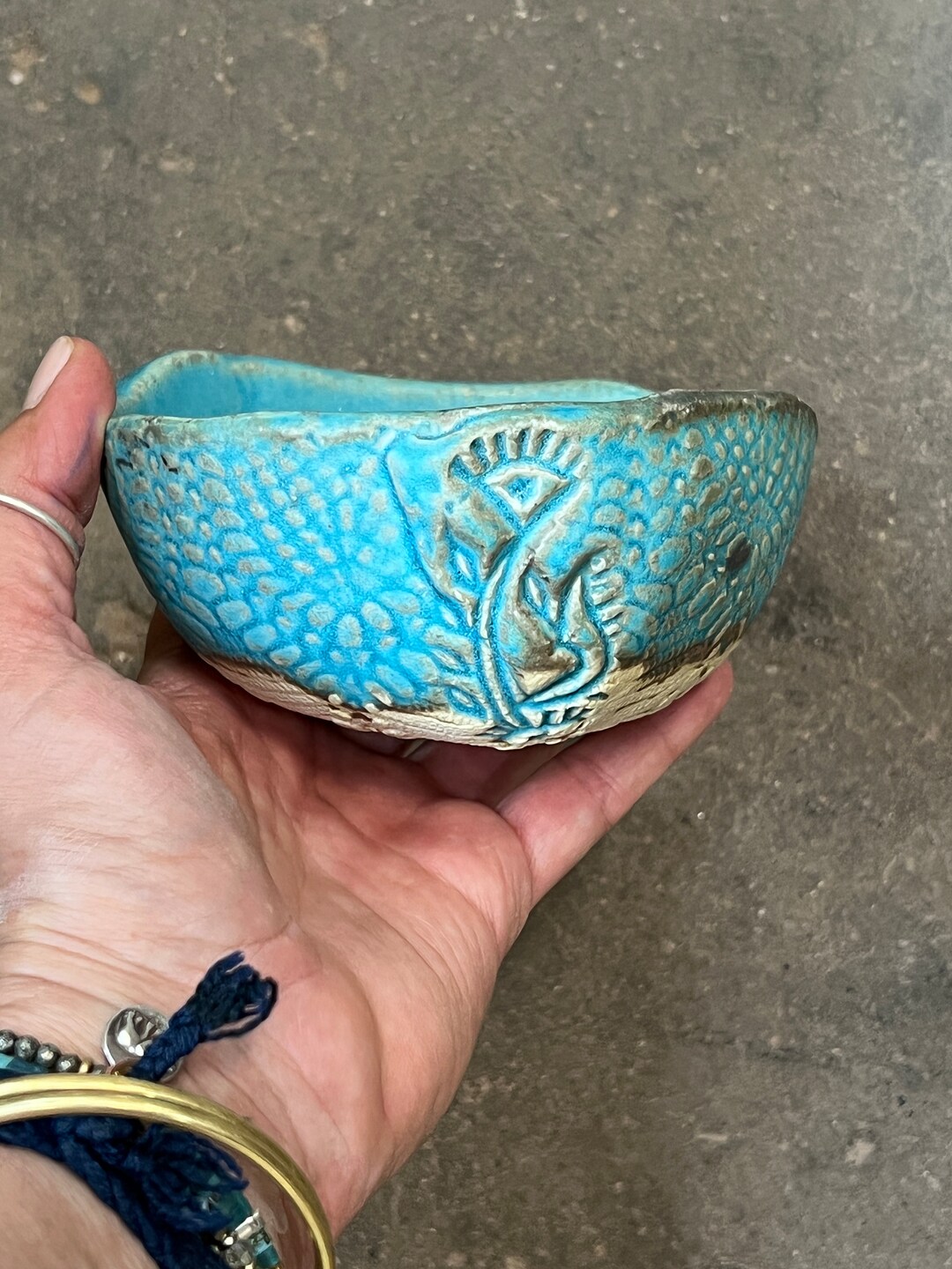 Turquoise Ceramic Small Bowl 5" Miso Bowl Ice Cream Bowl Berry Bowl - Etsy