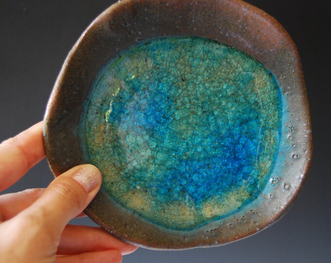 Planet Earth Blue Little Plate Organic Shapped Modern Unique - Etsy