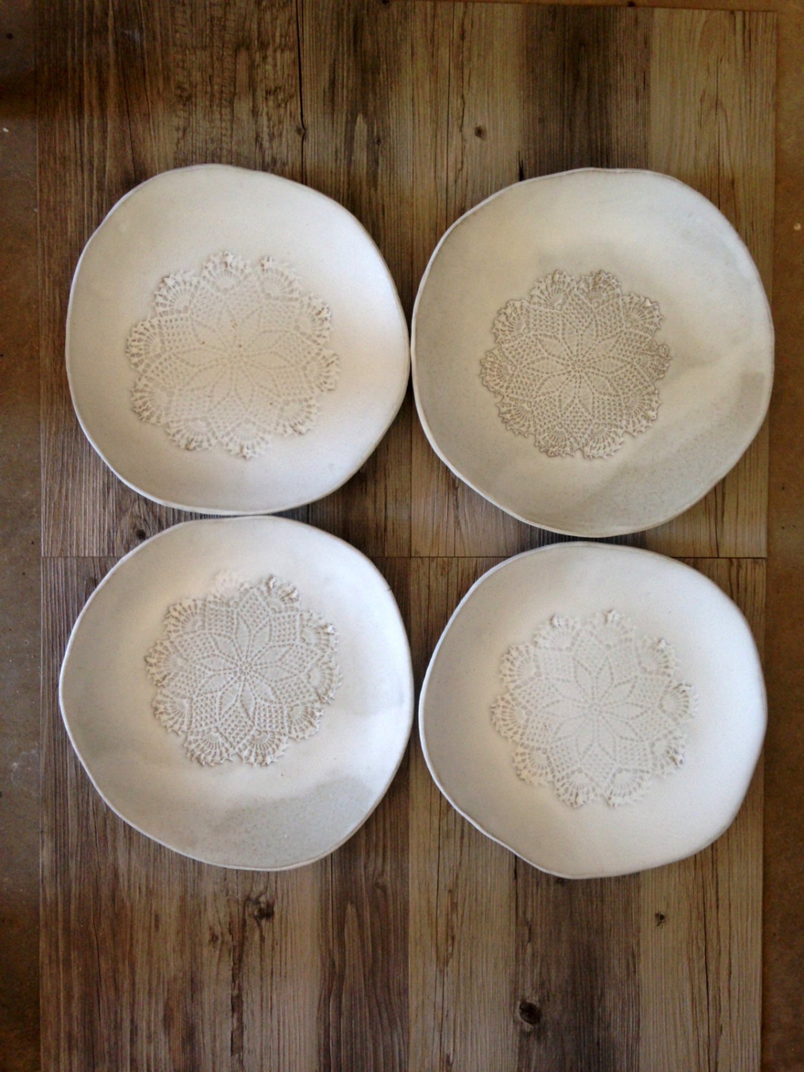 Ceramic Dinner Plates White Dinnerware Plates Set of 4 - Etsy