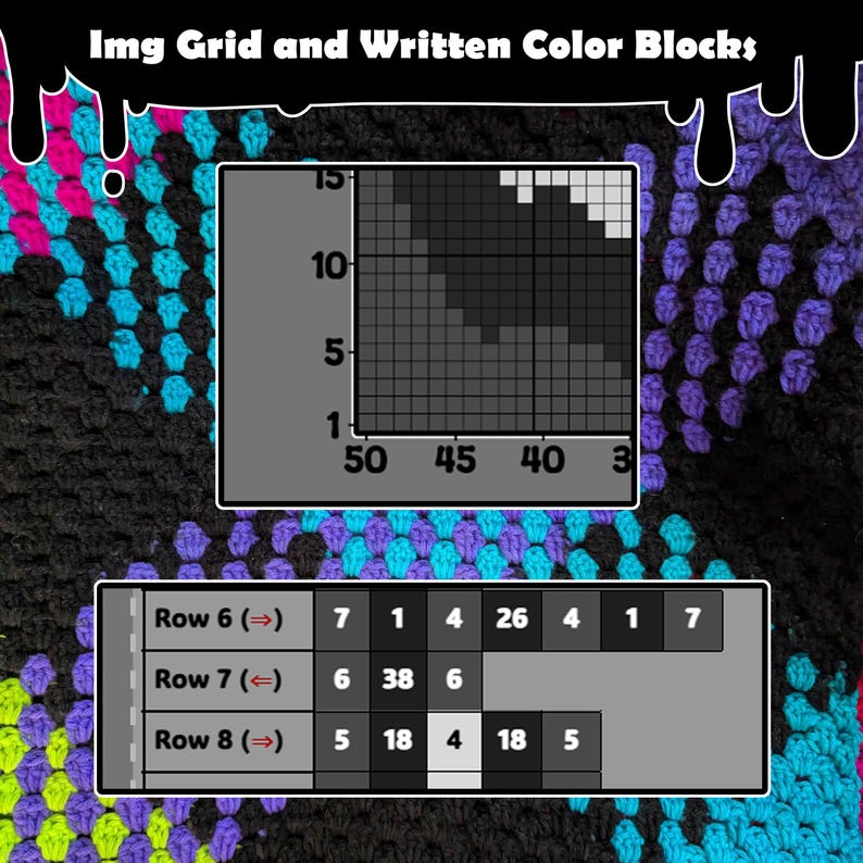 SCP Crochet Color Work Grid Pattern. Digital PDF Pattern Download ...